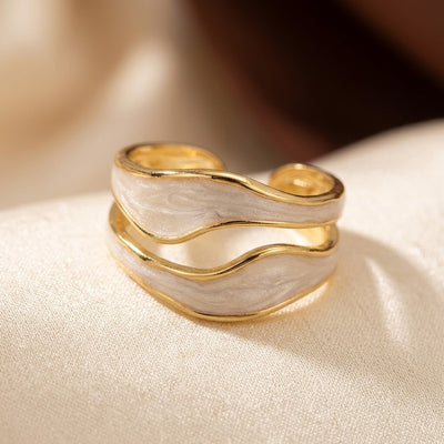 Silver and Gold Sculptural Cuff Ring – Harrison & James
